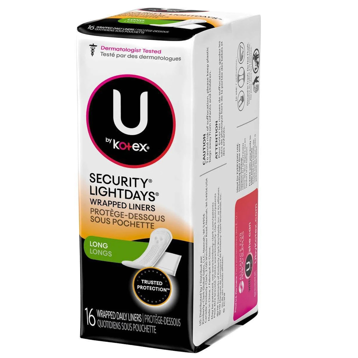 U by Kotex - Pantiliner Fresh Dry Long, Breathable Daily Liners for Li ...