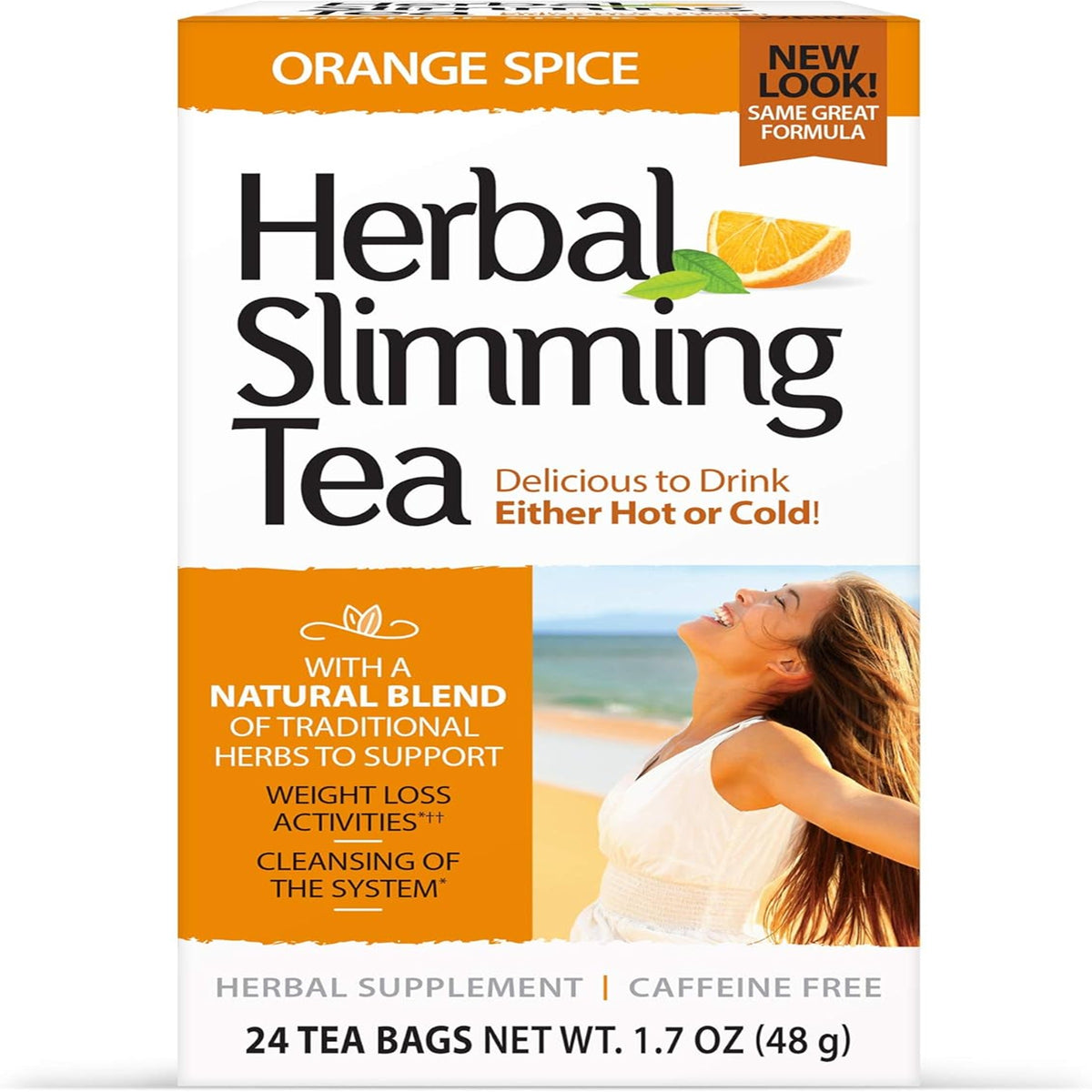 21st Century - Herbal Slimming Tea, Caffeine Free, Orange Spice, 1.6oz ...