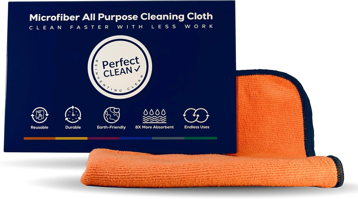 PerfectCLEAN Microfiber Cleaning Cloth, Absorbent Cleaning Towels, Str ...