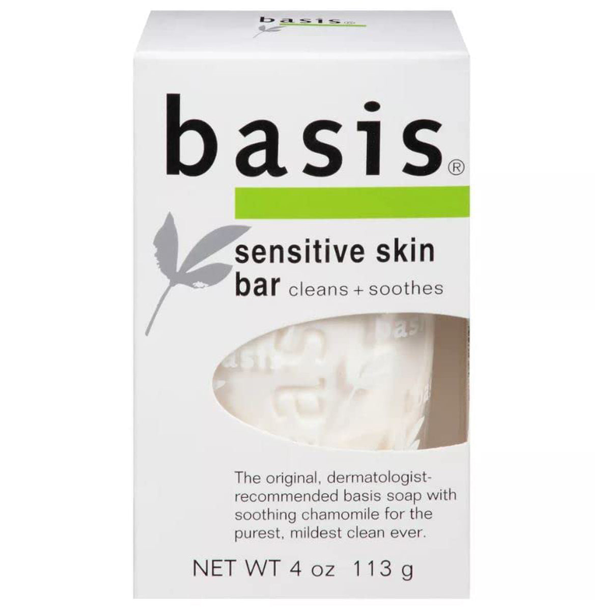 Basis - Sensitive Skin Bar Soap, Cleans and Soothes, Dermatologist Rec ...